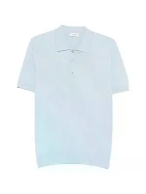 PAOLO PECORA Textured Polo Shirt - Blue