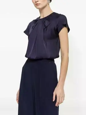 NISSA Pleat Blouse - Blue