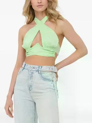 For Love & Lemons Crisscross Crop Top - Green
