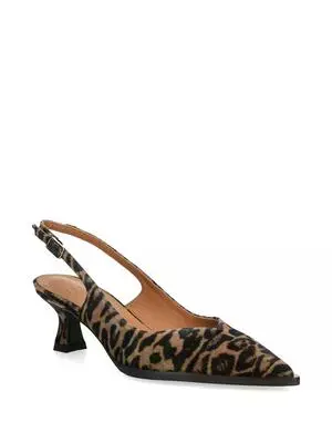 BILLI BI Pointed-toe Leopard Pumps