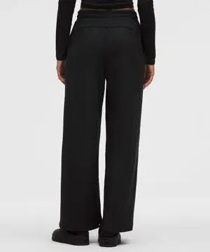 Lululemon Becalm High-rise Pleated Wide-leg Pants - Black