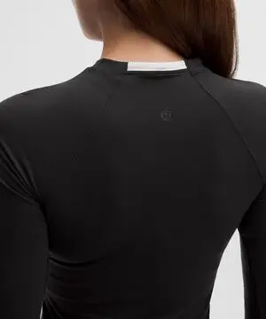 Lululemon Jersey Crewneck Base Layer - Black/light Ivory