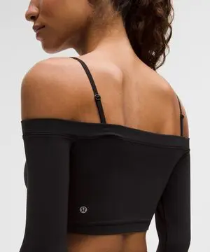 Lululemon Wunder Train Off-shoulder Long-sleeve Top