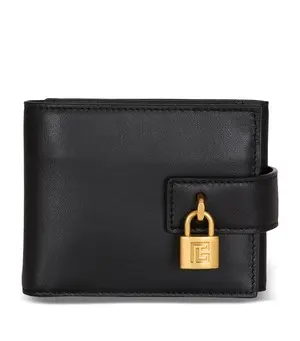 Balmain Leather Pulse Trifold Wallet - Black