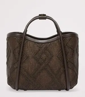 Max Mara Embellished Top-handle Bag - Brown