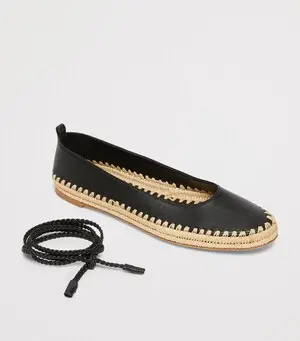 Max Mara Leather Espadrilles