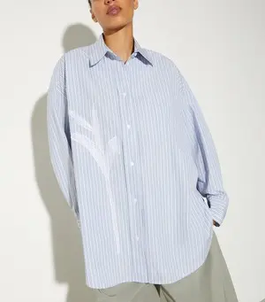 Max & Co. Oversized Striped Embroidered Shirt