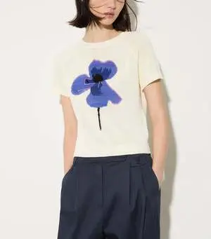 Max & Co. Embroidered Iris Fine Knit Sweater