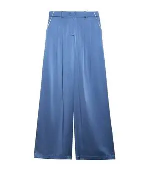 Max & Co. Stretch-silk Trousers - Blue