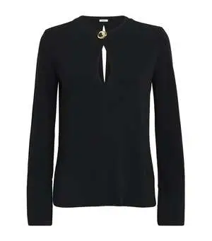 JOSEPH Jersey Fabiola Blouse - Black