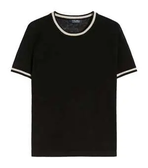 Max Mara Linen T-shirt Sweater - Black