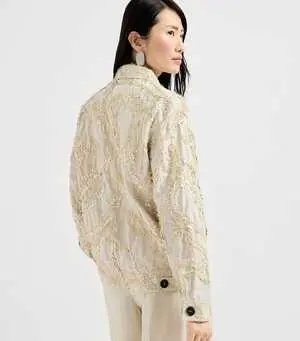 Brunello Cucinelli Cotton-blend Embroidered Poplin Jacket