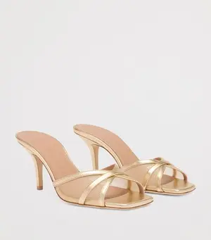 MALONE SOULIERS Mesh-leather Perla Mules - Beige