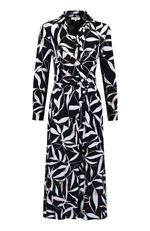 Diane Von Furstenberg Sana Two Leaf Print Wrap Shirtdress