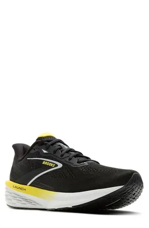 Brooks Launch Running Sneaker - Black/cyber Yellow/oyster