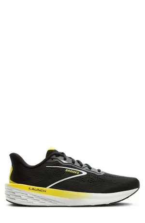 Brooks Launch Running Sneaker - Black/cyber Yellow/oyster