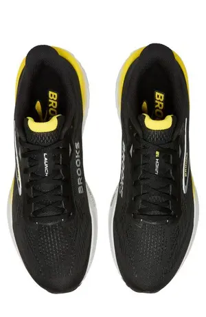 Brooks Launch Running Sneaker - Black/cyber Yellow/oyster