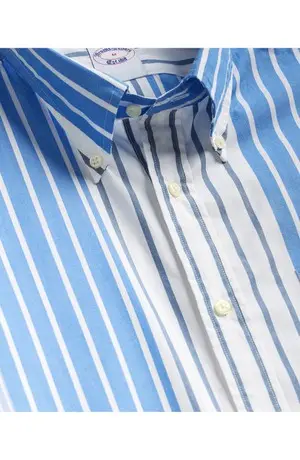 Brooks Brothers Friday Regular Fit Stripe Cotton Poplin Button-down Shirt - Funstripe