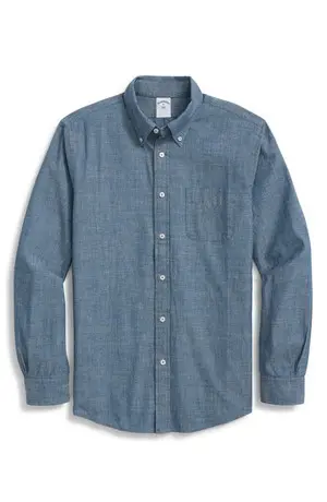 Brooks Brothers Regular Fit Cotton Chambray Button-down Shirt