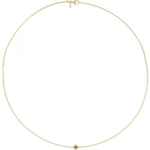 ELOISE JEWELRY Moon Necklace With Natural - Emerald