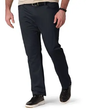 OAK HILL BY DXL Big & Tall Straight-fit 5-pocket Tech Pants - Anthracite