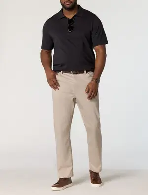 OAK HILL BY DXL Big & Tall Straight-fit 5-pocket Tech Pants - Light Khaki