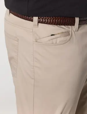 OAK HILL BY DXL Big & Tall Straight-fit 5-pocket Tech Pants - Light Khaki