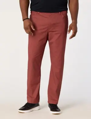 OAK HILL BY DXL Big & Tall Straight-fit 5-pocket Tech Pants - Sable Heather