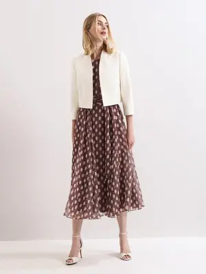 PHASE EIGHT Catherine Collarless Jacket - Cream