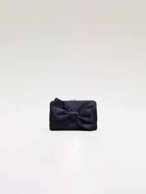 PHASE EIGHT Satin Clutch Bag - Navy