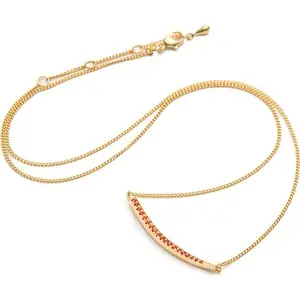 ELOISE JEWELRY Crescent Moon Necklace With Rubies - Ruby
