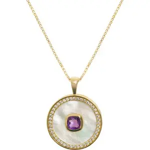 FREYA ROSE Mother Of Pearl Necklace - Amethyst