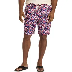 Psycho Bunny Big & Tall Florian Printed Swim Trunks - Rubi Quartz