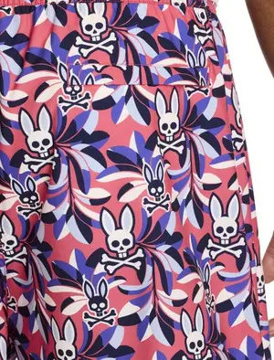 Psycho Bunny Big & Tall Florian Printed Swim Trunks