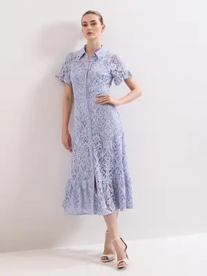 PHASE EIGHT Carmine Lace Dress - Pale Blue