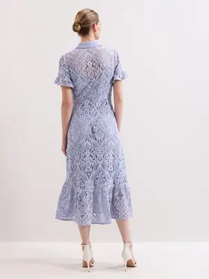 PHASE EIGHT Carmine Lace Midi Shirt Dress