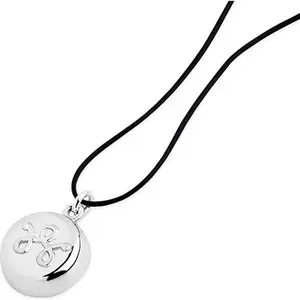 INVISAWEAR Leather Necklace Smart Jewelry - Silver