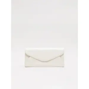 PHASE EIGHT Leather Clutch Bag - Cream