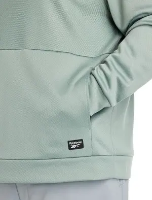 REEBOK Big & Tall Performance Double-knit 1/4-zip Pullover - Light Fog