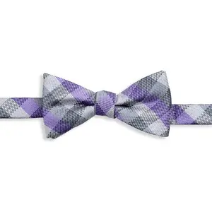 SYNRGY BY DXL Big & Tall Check Bow Tie - Purple