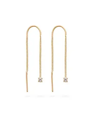 ELOISE JEWELRY Connection Chain Threader Earrings - Diamond