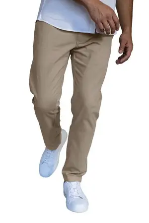 PETER MANNING NYC Stretch Chinos Slim Fit Khaki
