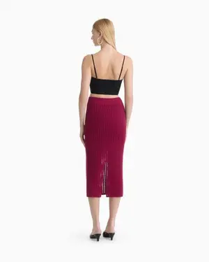 DODIEE Celine Wool Pointelle Knit Skirt