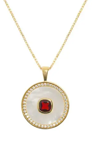 FREYA ROSE Mother Of Pearl Necklace - Ruby
