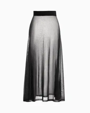DODIEE Paz Sheer Maxi Skirt - Black
