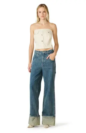 Steve Madden Rietta Strapless Denim Top