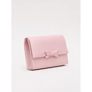 PHASE EIGHT Grosgrain Bow Clutch - Pale Pink