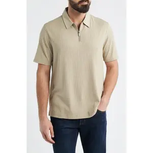 Johnston & Murphy Finn Performance Rib Quarter Zip Polo