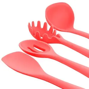 MEGACHEF Silicone Cooking Utensils - Red