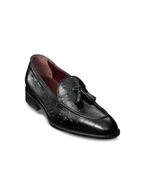 PAUL FREDRICK Stuart Tassel Loafer - Black